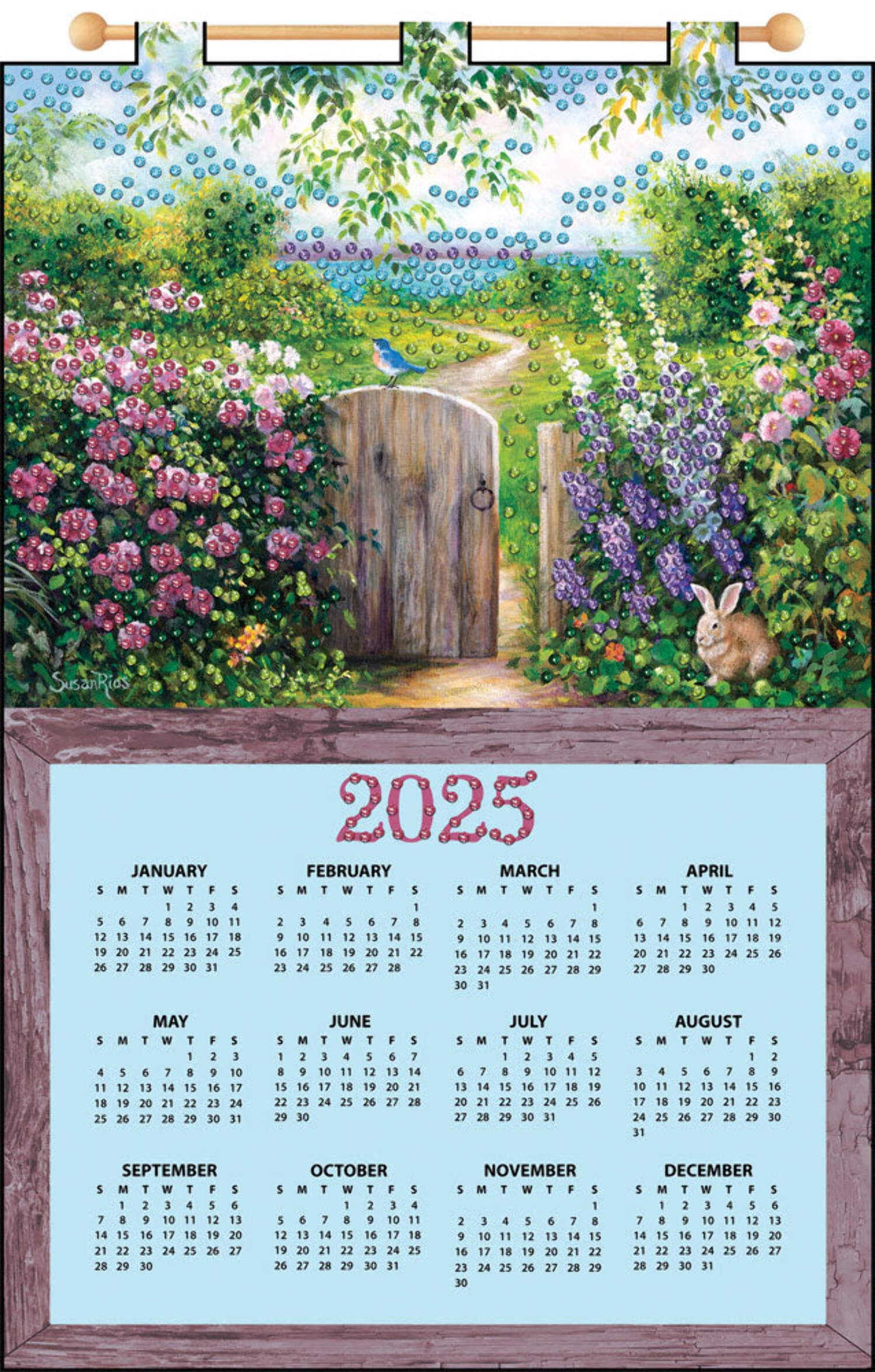 Garden Gate 2025 Felt Sequin Calendar - Walmart.com
