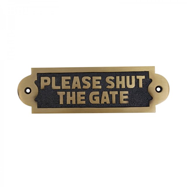 Garden Gate Sign Please Shut Gate Warning Courtesy Privacy Plaque ...