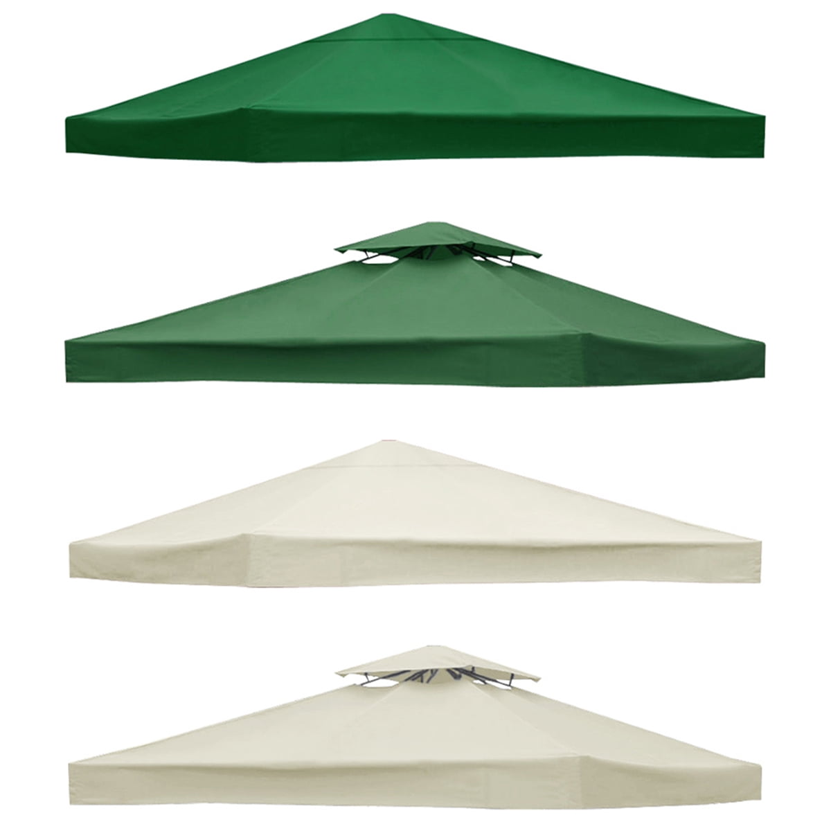 Garden Gazebo Top Cover 3x3M Canopy Replacement Pavilion Roof 1/2 Tier ...