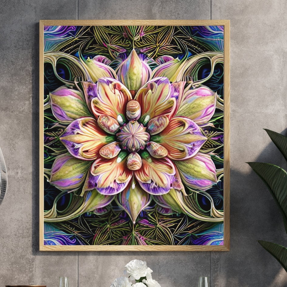 Garden Gems - Intricate Flower Canvas Wall Art - Walmart.com