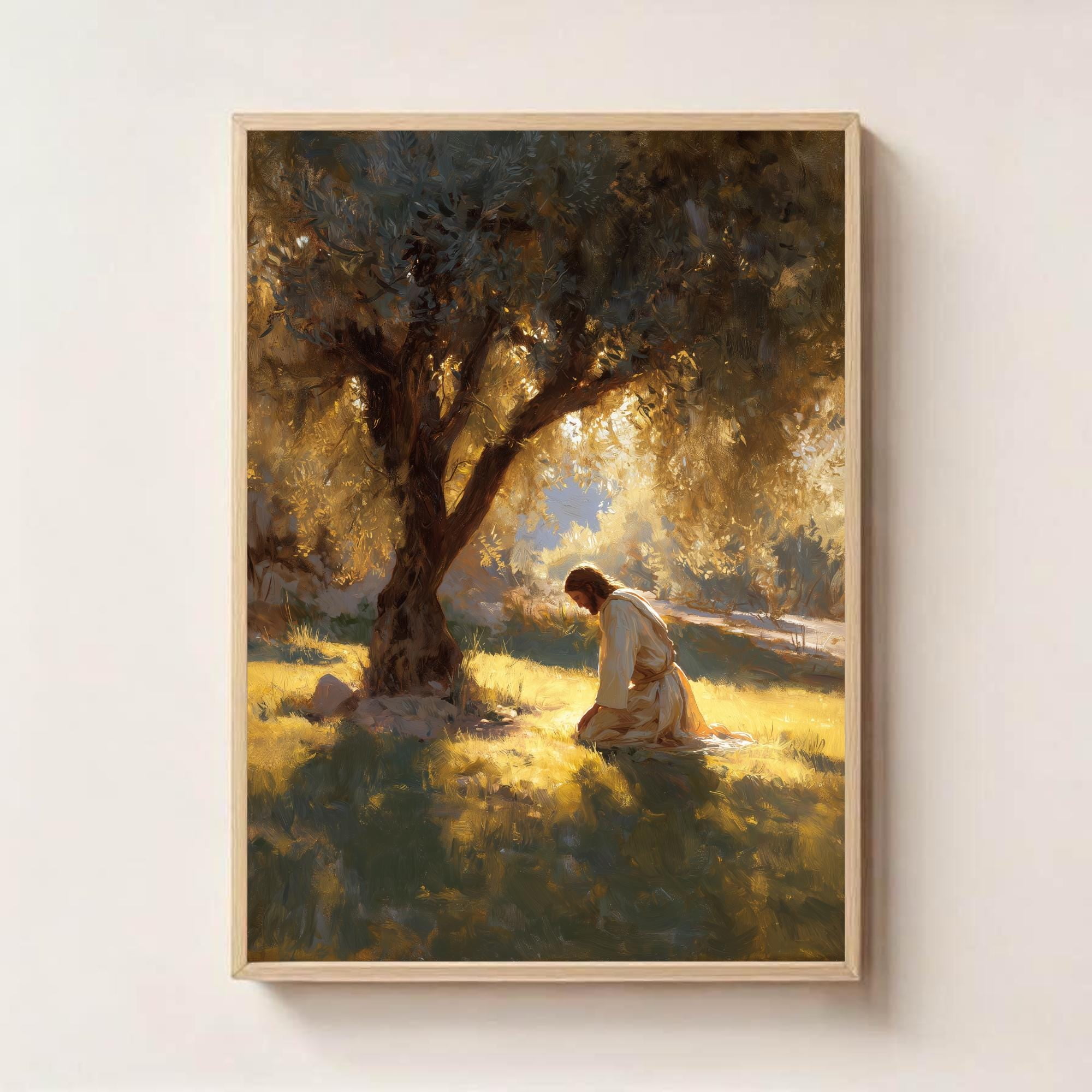 In The Garden Of Gethsemane – Jesus Praying Under The Olive Tree ...