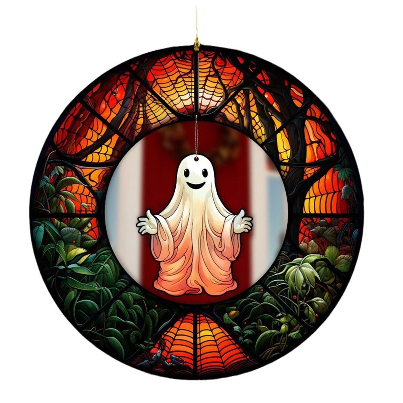 Garden Ghost Decorations, Swing Ghost Statue Outdoor Halloween ...