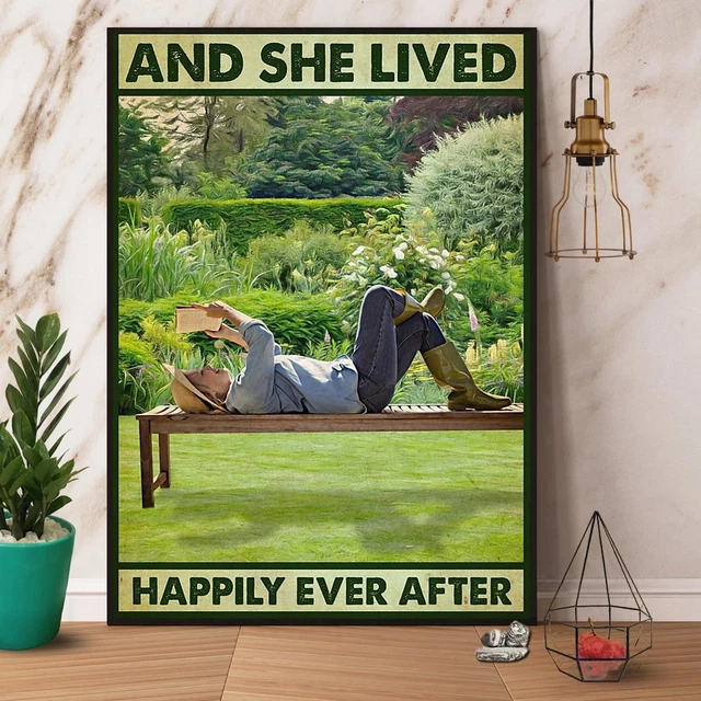Garden Girl Read Book She Lived Happily Ever After Fresh Space Paper ...