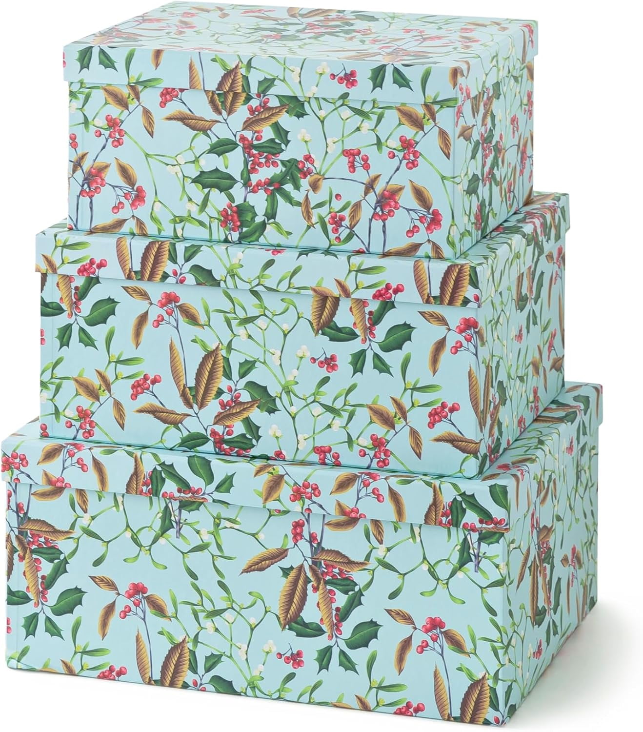 Garden Glory Decorative Boxes with Lids - Set of 3: Floral Photo ...