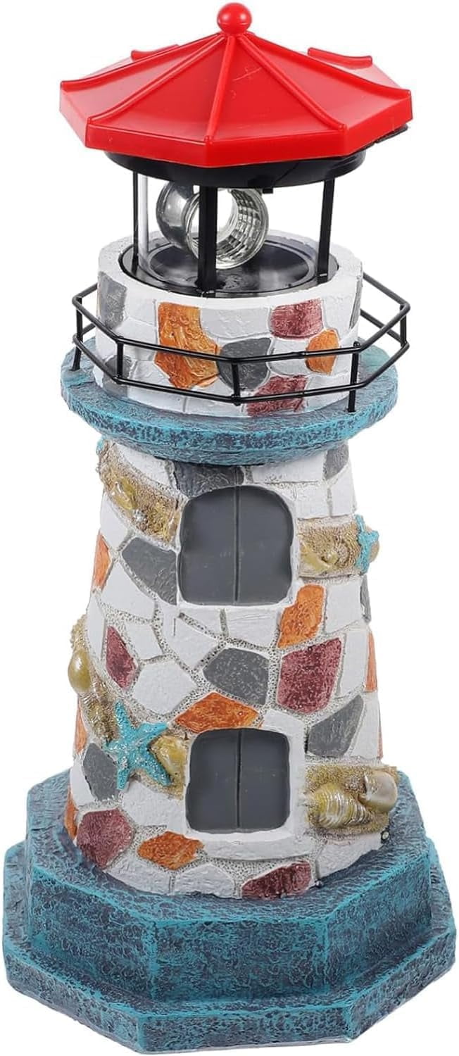 Garden Glowing Lighthouse-Solar Lighthouse Beacon Valentines Tableware ...