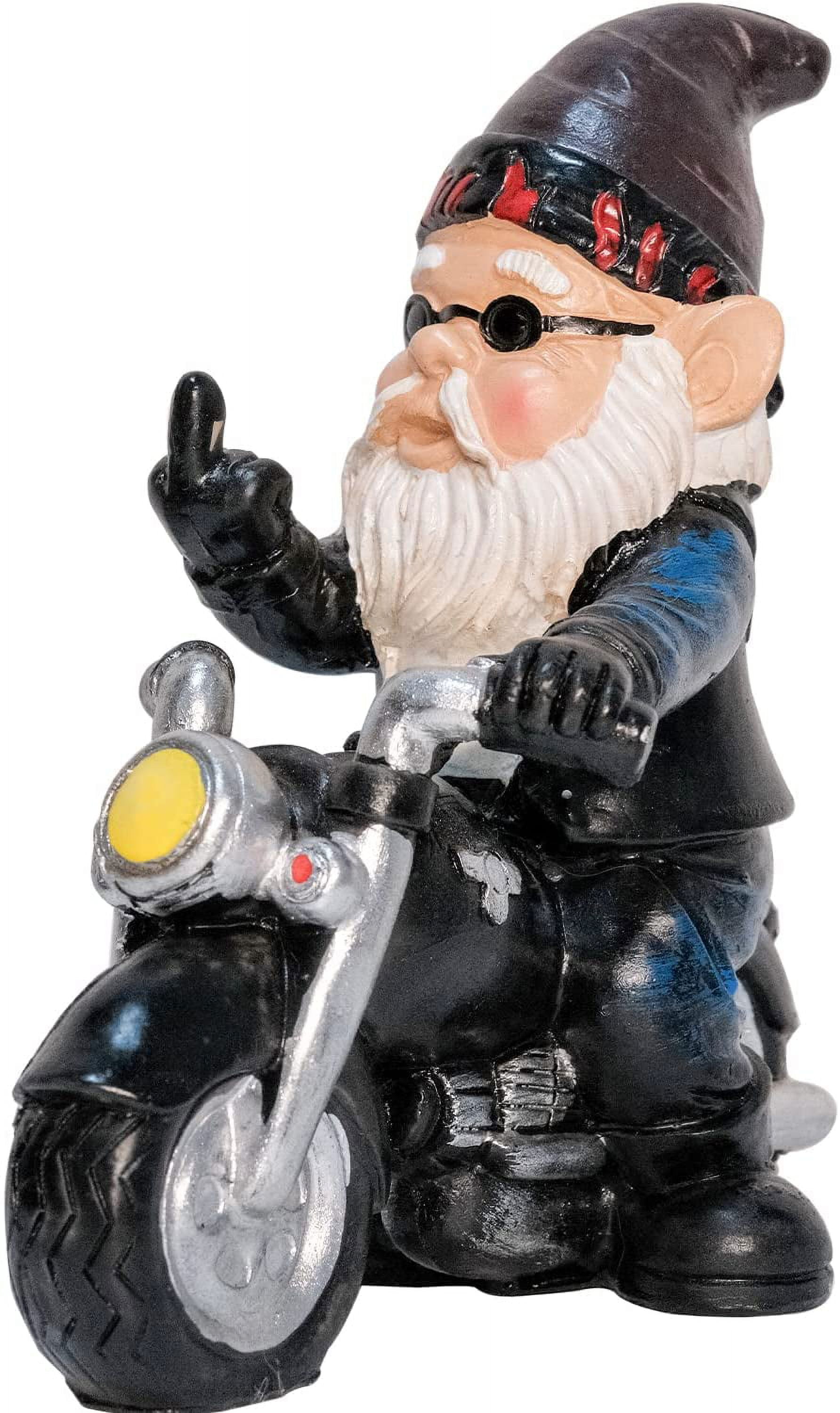 Garden Gnome Motorcycle - 13.3 cm x 13 cm - Waterproof - Sun Protection ...