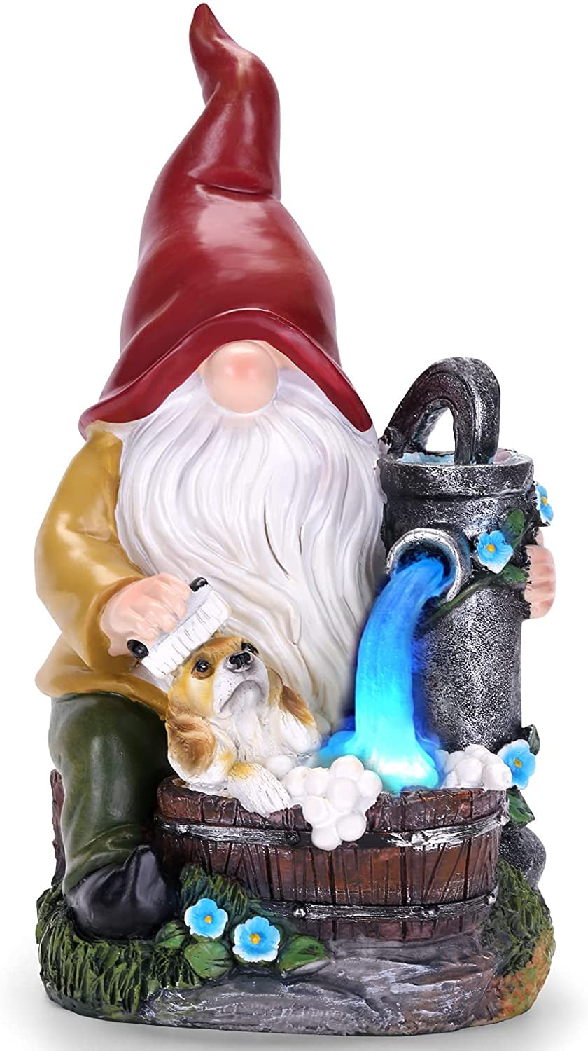 Garden Gnomes, Garden Sculptures & Statues, Outdoor Solar Gnome ...