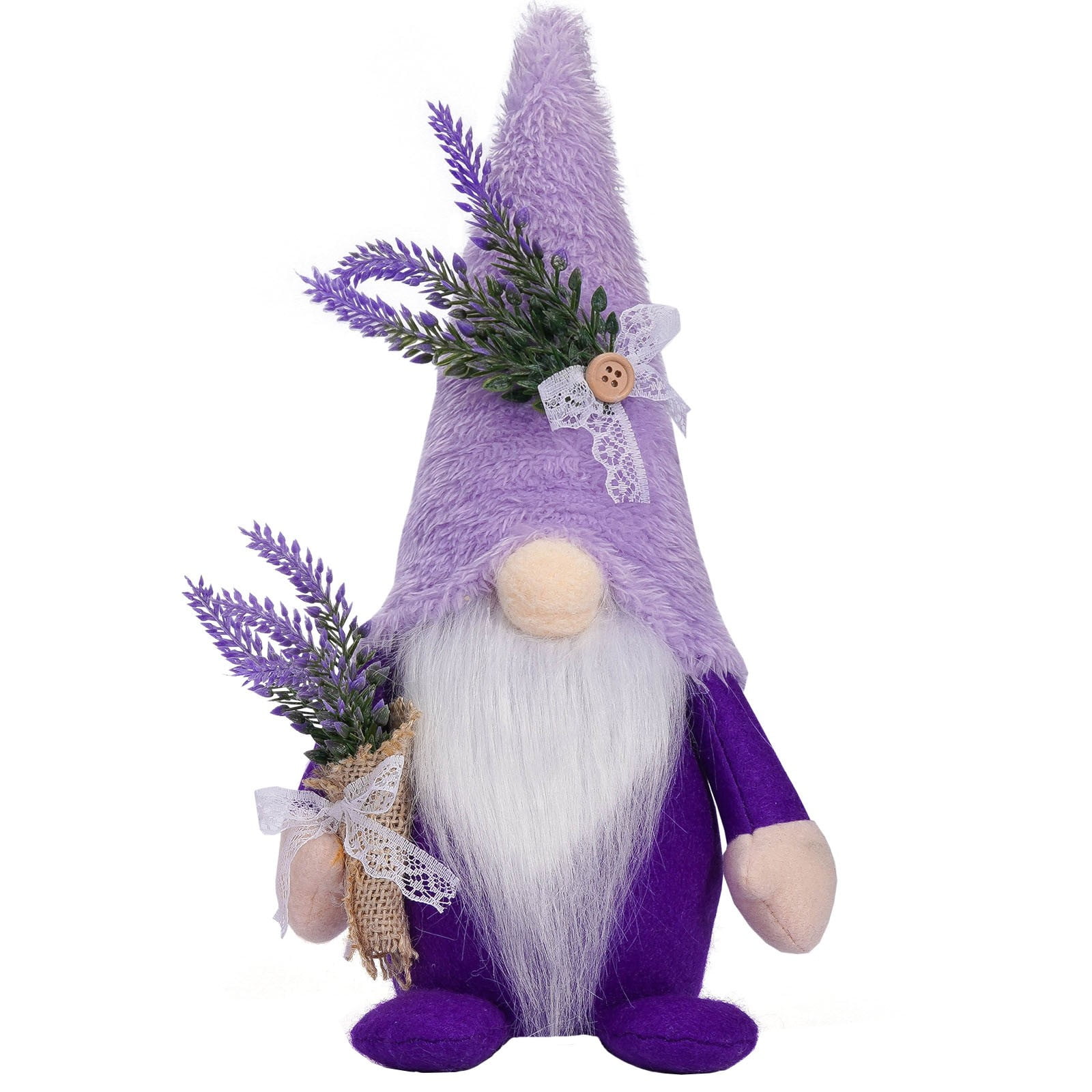 Garden Gnomes Gnomes Handcrafted Lavender Gnome Plush Decoration With ...