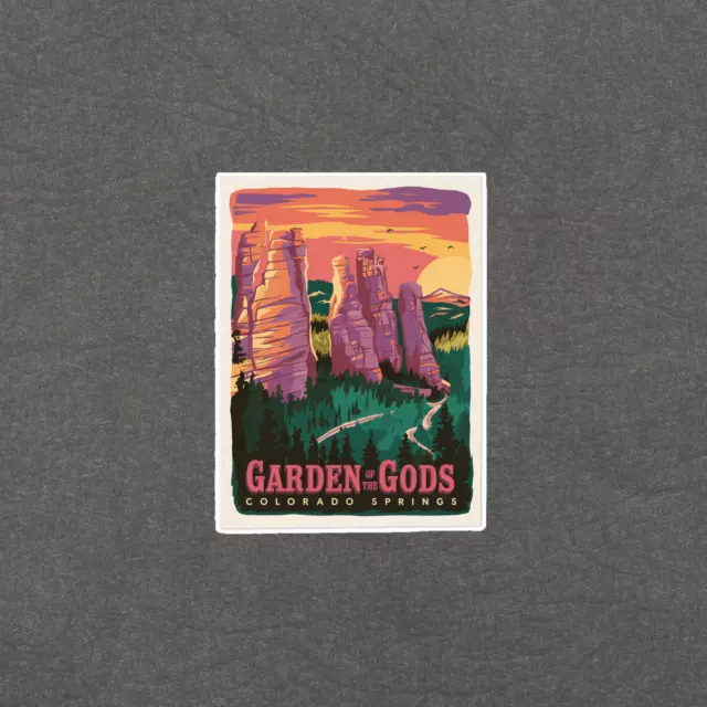 Garden Of The Gods Colorado Springs Vintage Travel Sticker Decalphone ...