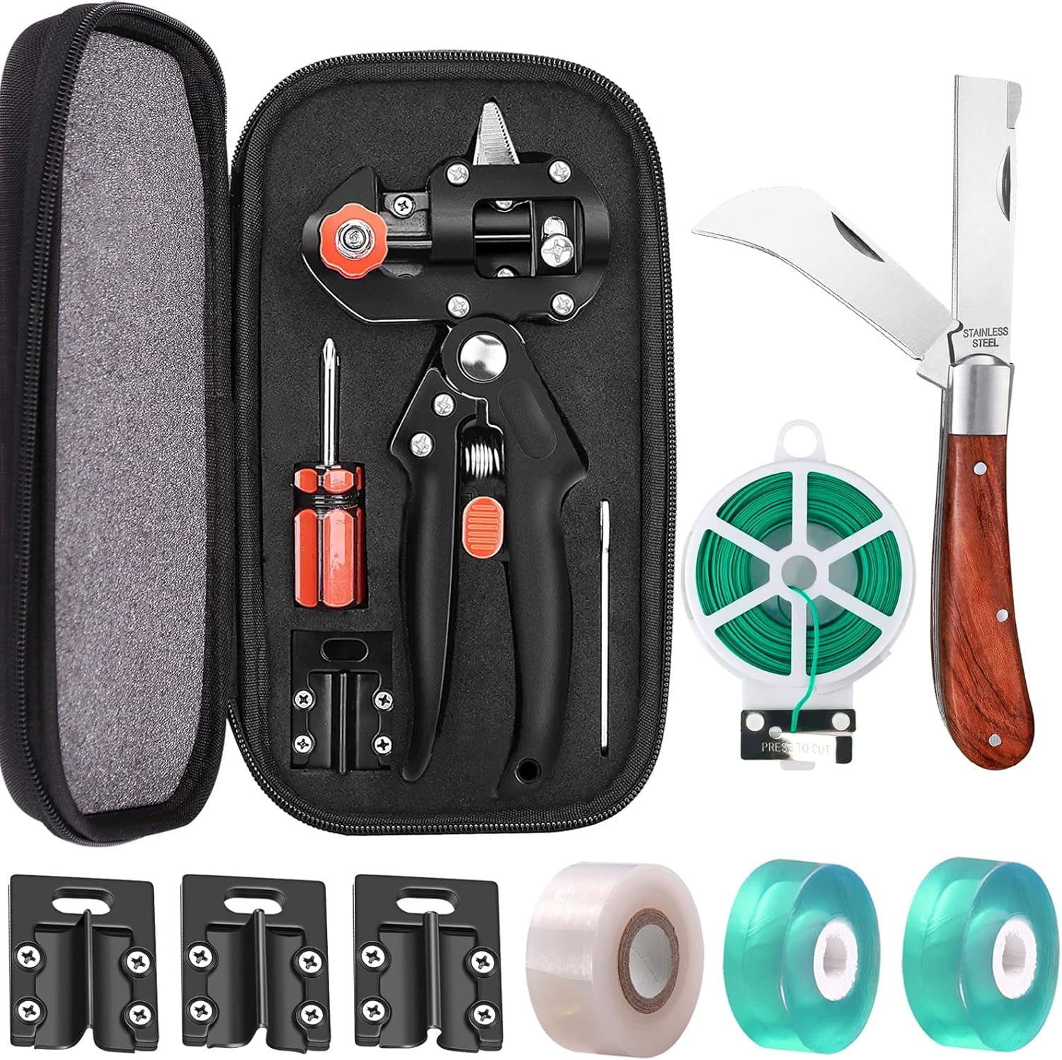 Garden Grafting Tool Kit for Fruit Trees,Includes Grafting Knife ...