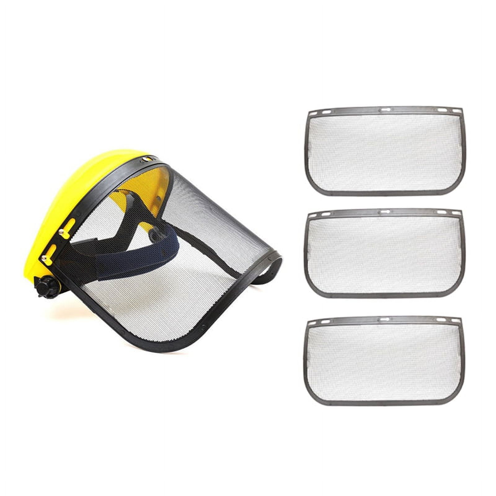 Garden Grass Trimmer Helmet Hat with Full Face Mesh Protective Mask for ...