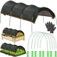 Garden Greenhouse Hoops, Fiberglass Frame Greenhouse Kit with Shade ...