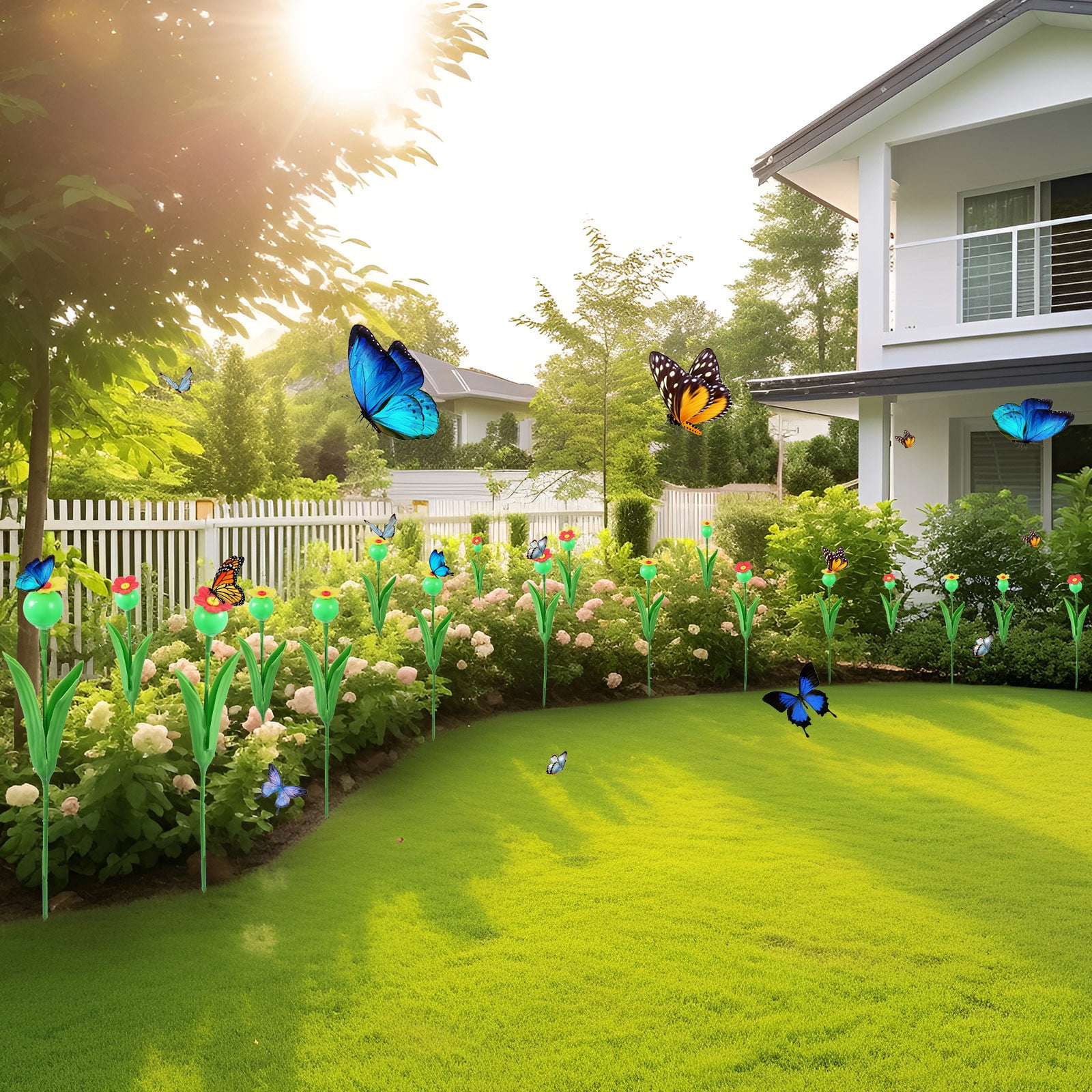 Garden Ground Plug Flower Hummingbird Feeder, Butterfly Hummingbird ...