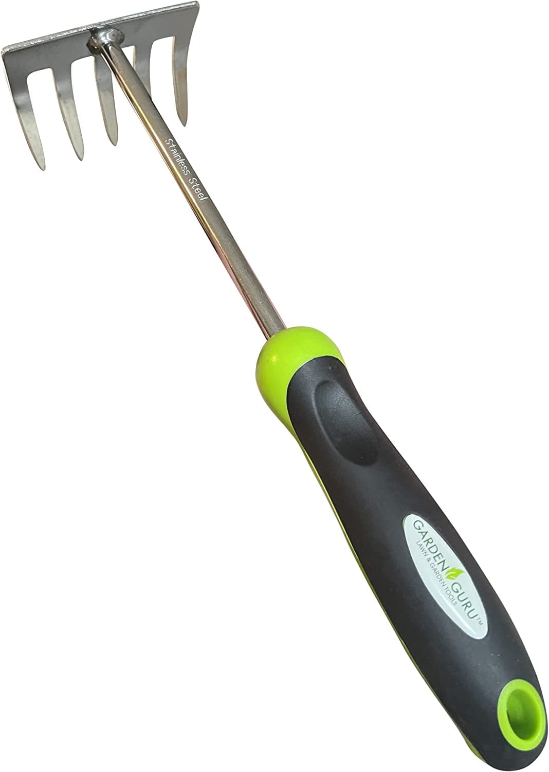 Garden Guru Stainless Steel Hand Rake Cultivator, Ergonomic Handle ...