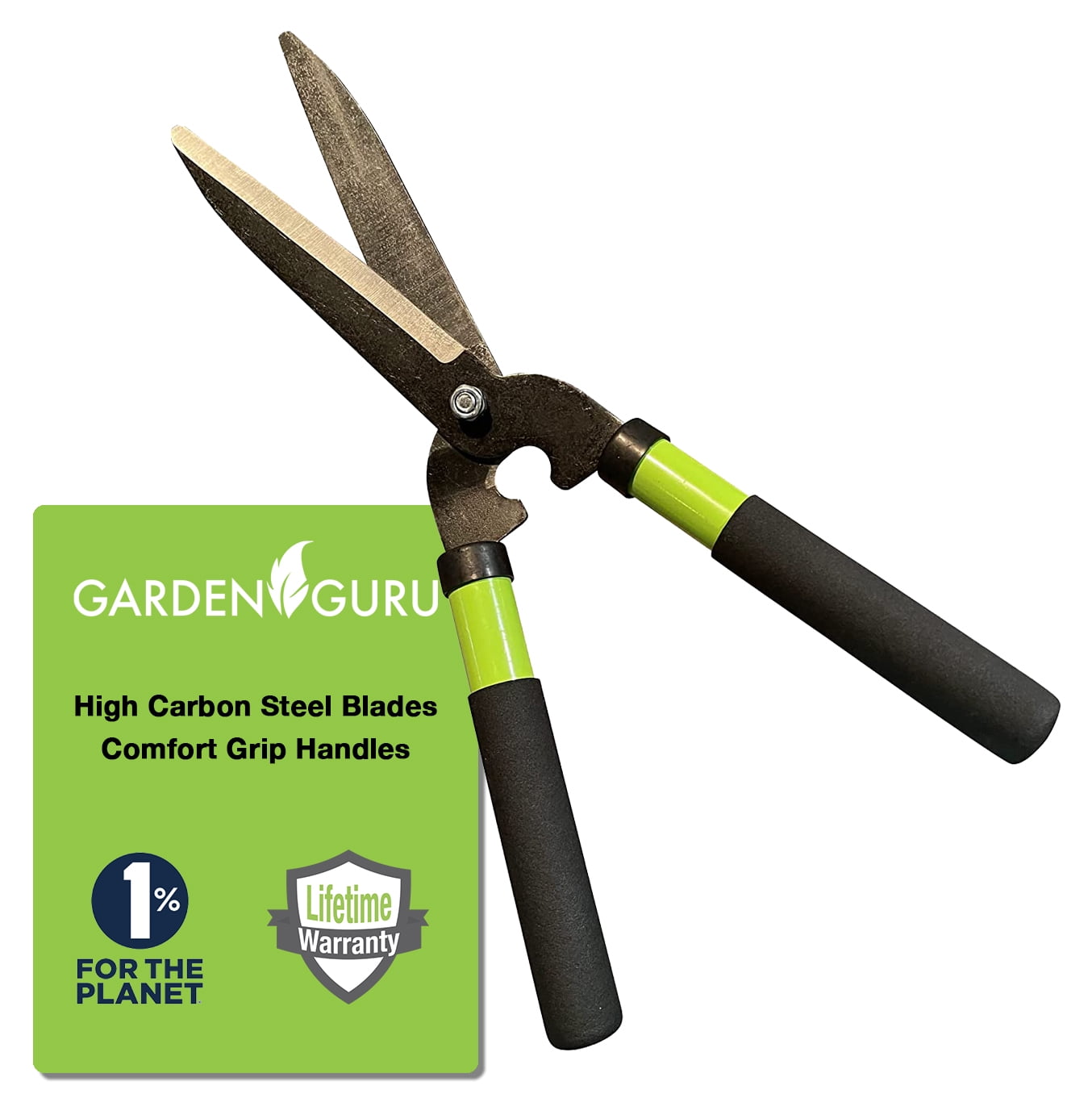Garden Guru Hedge Shears Clippers for Trimming, 15 inch High Carbon ...