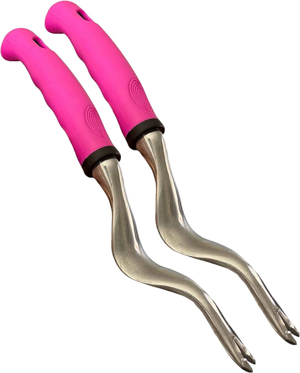 Garden Guru Pink Hand Weeder Tool with Ergonomic Handle, Rust Resistant ...