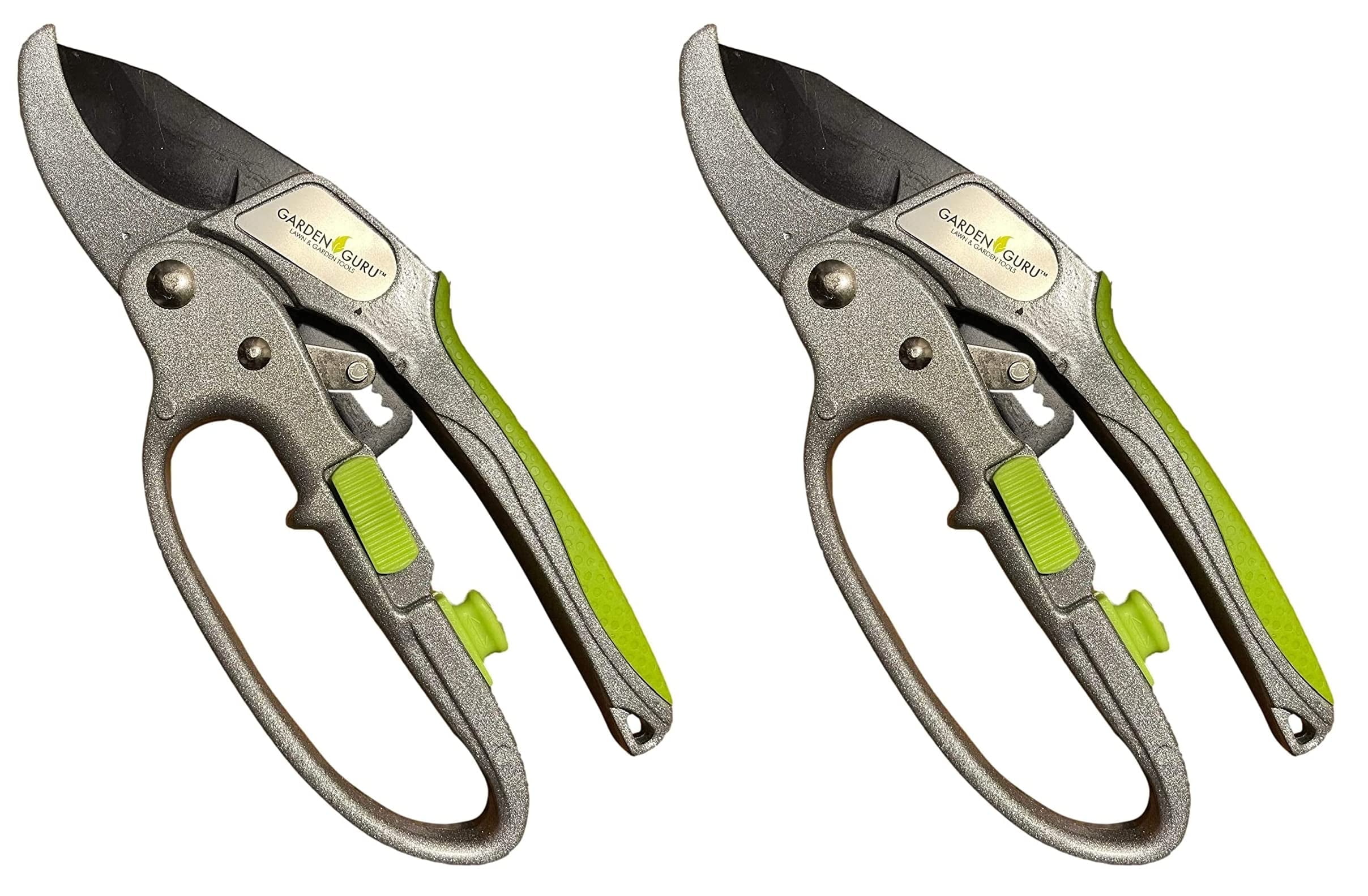 GARDEN GURU Ratchet Pruning Shears - Professional Garden Clippers with ...