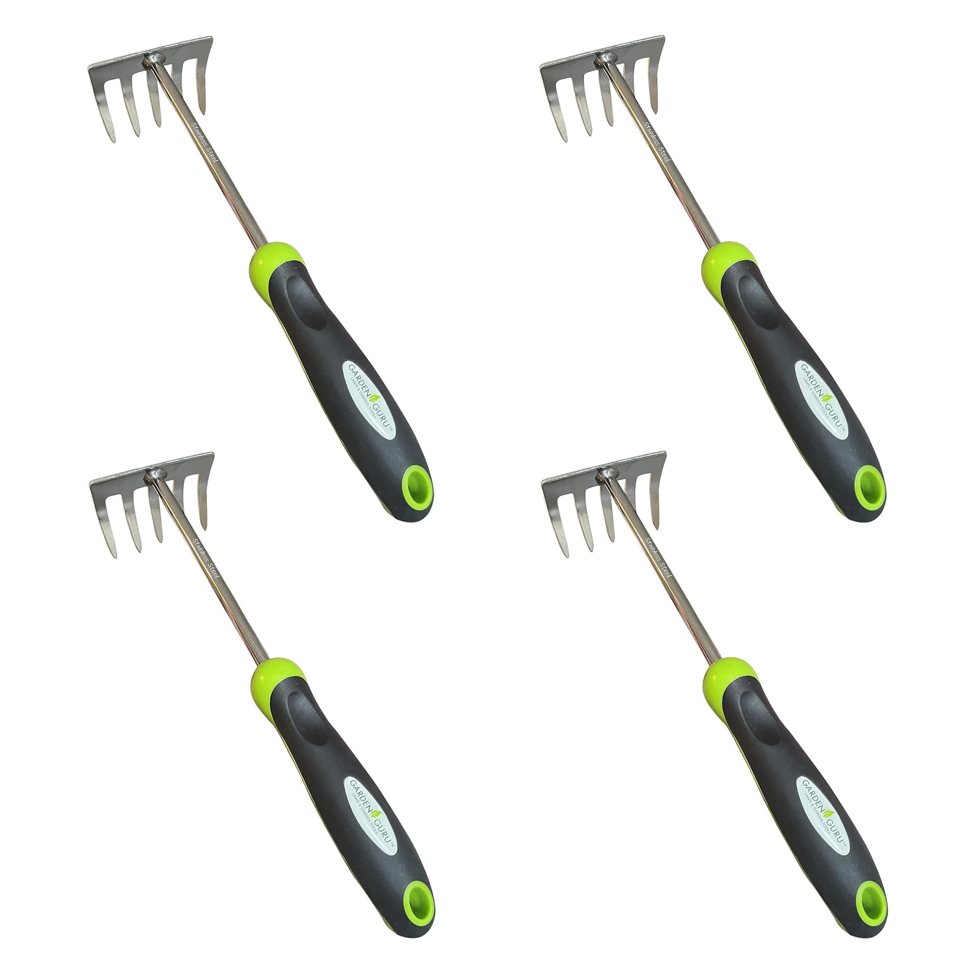 Garden Guru Stainless Steel Hand Rake Cultivator Tiller Tool ...