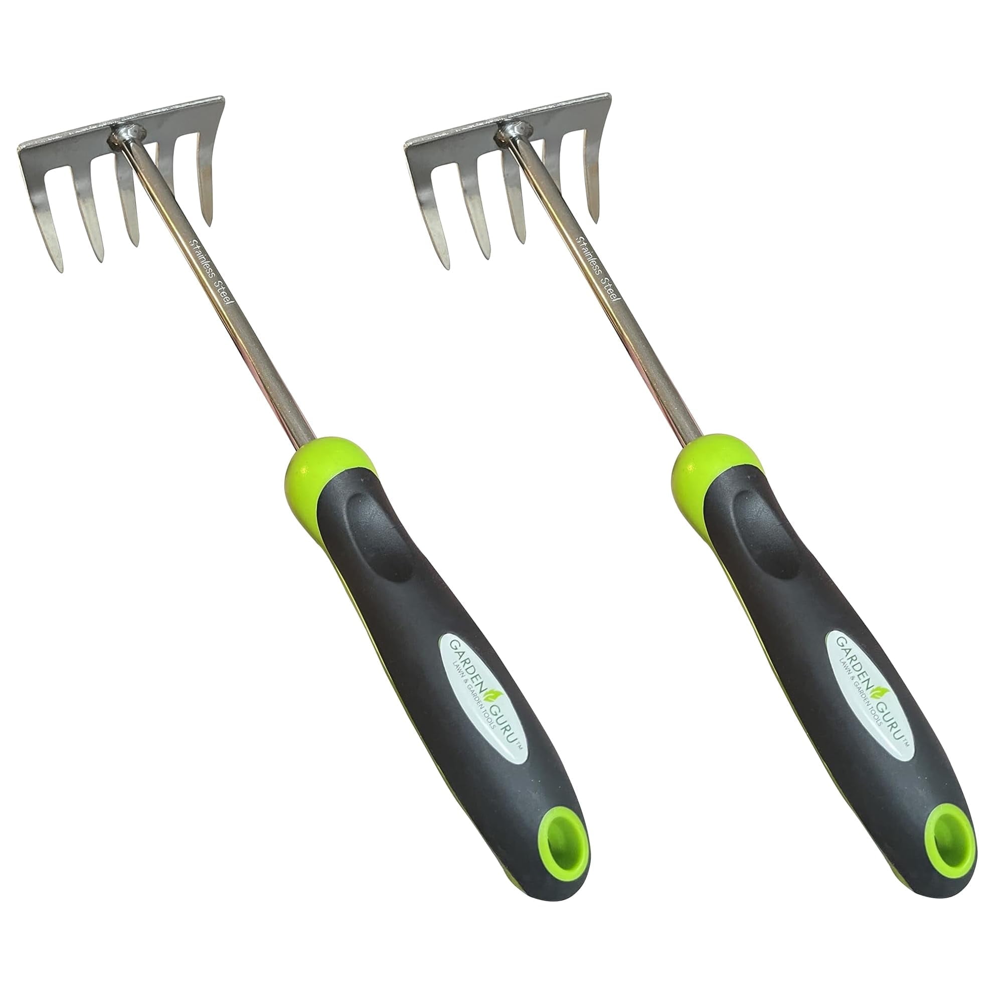Garden Guru Stainless Steel Hand Rake Cultivator Tiller Tool ...