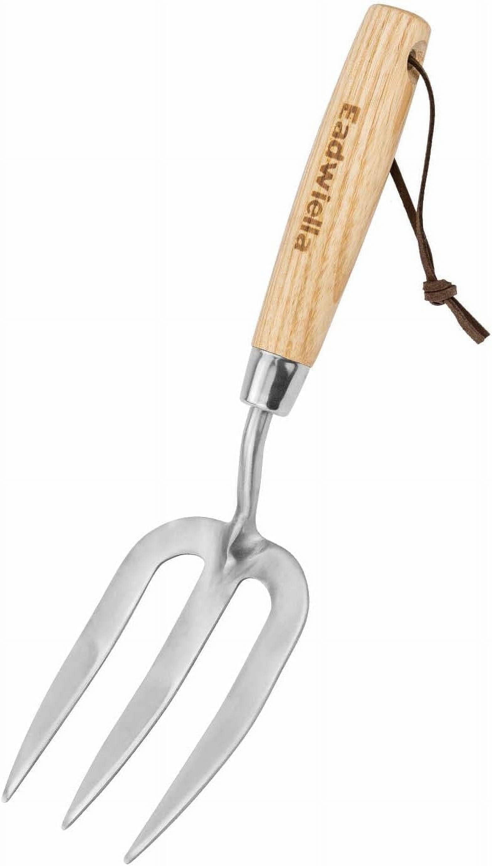 Garden Hand Fork Small Hand Weeding Fork 12 Inch with 3 Pointed Tines ...