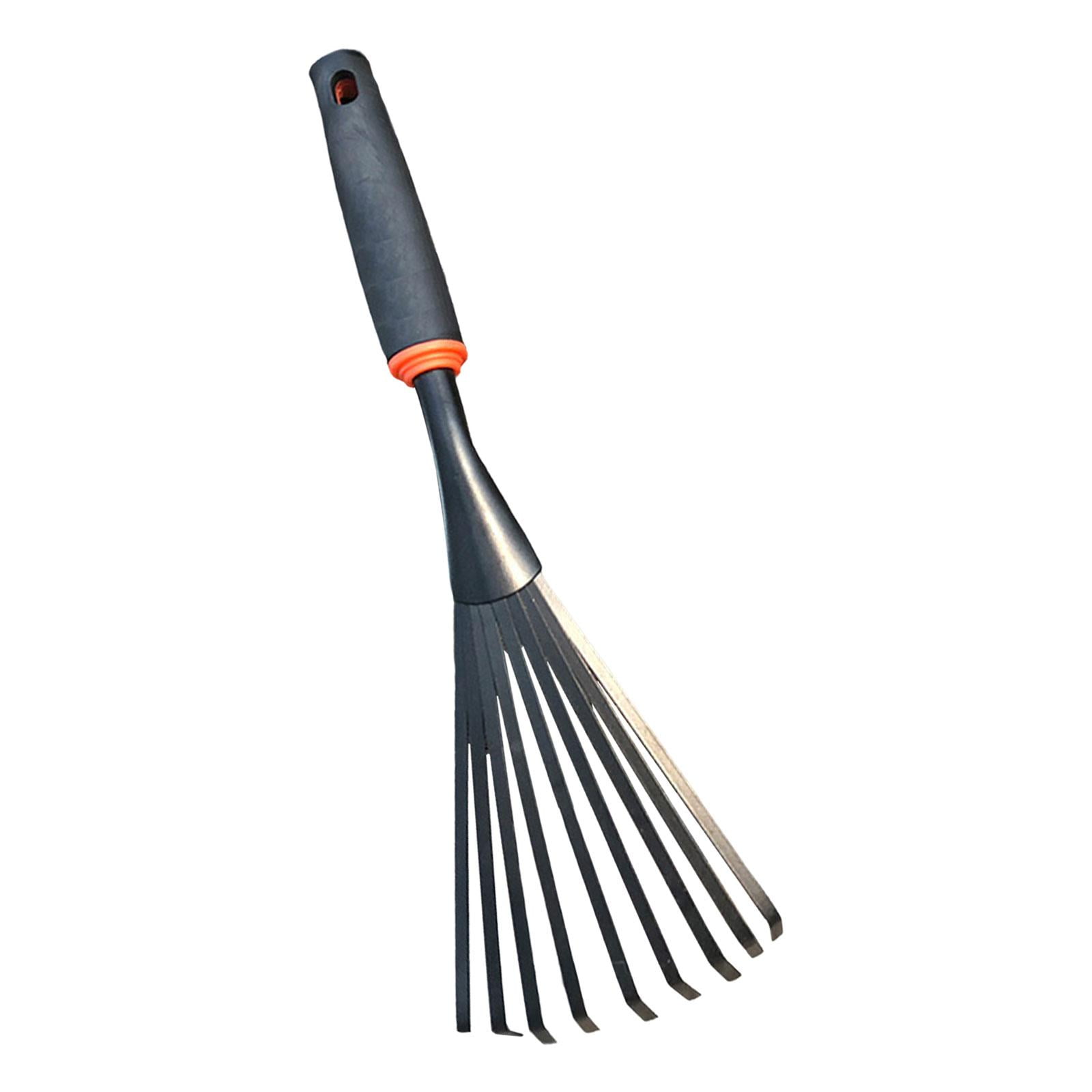 Ergonomic Hand Rake and Soil Tiller - Small, Heavy-Duty Leaf Rake ...