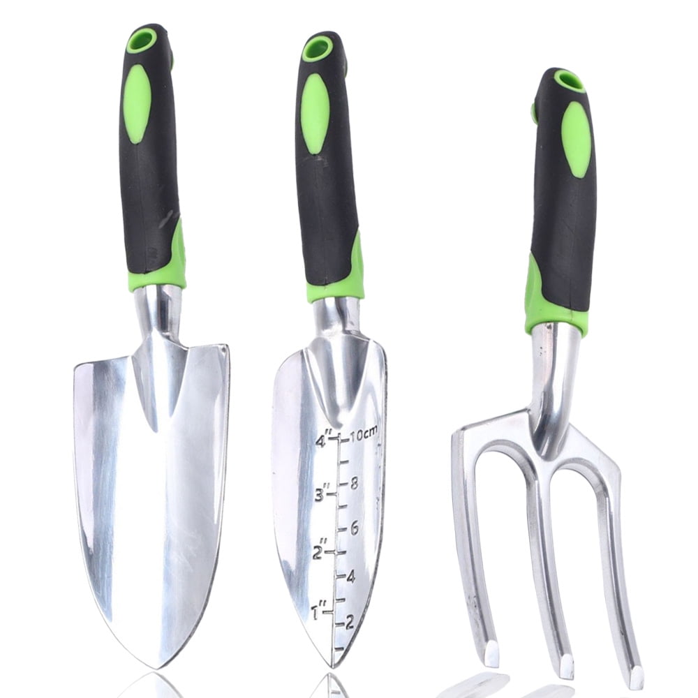 Garden Hand Tools Set Heavy Duty One-Piece Cast-Aluminum Lightweight ...