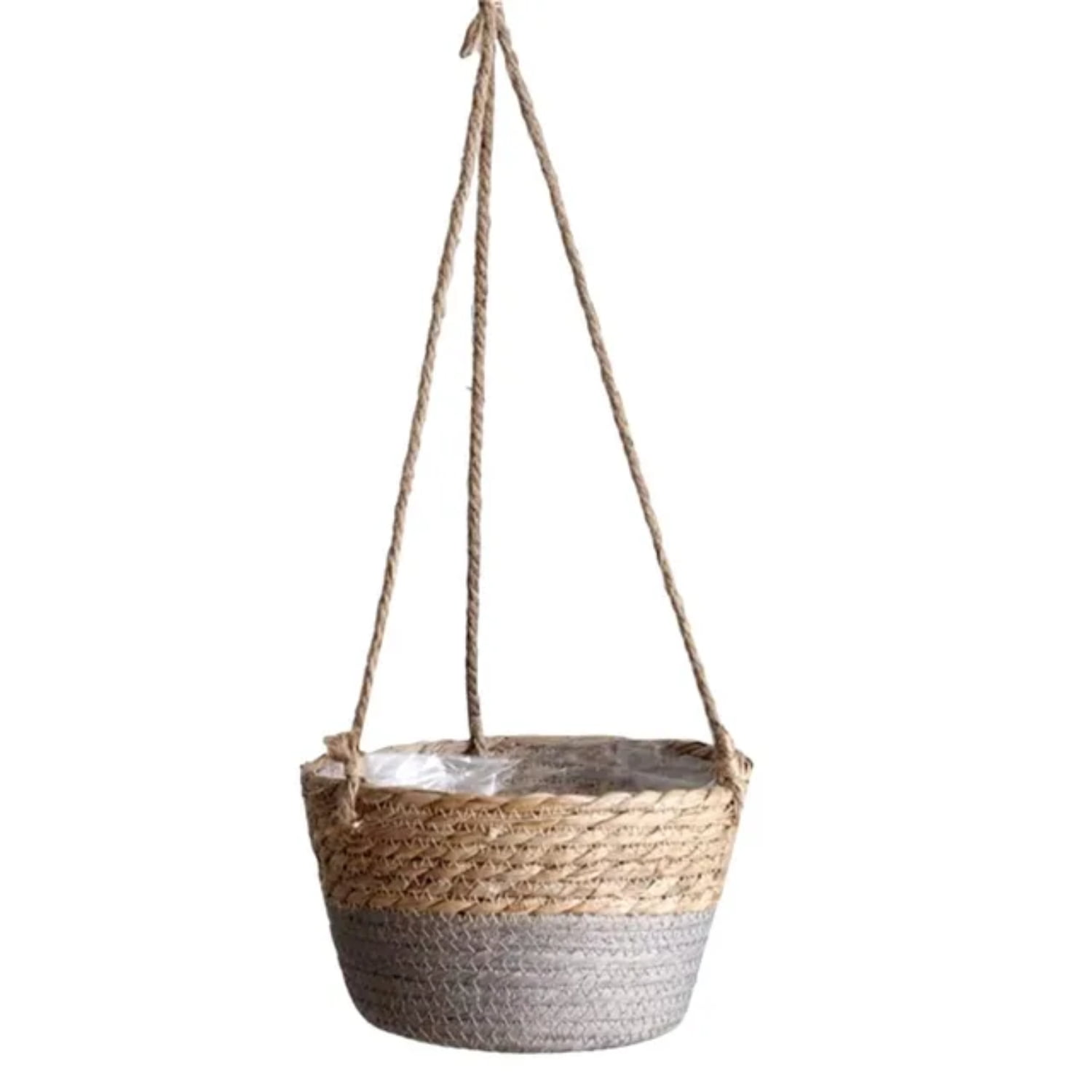 Garden Hanging Planter Macrame Plant Basket Jute Rope Woven Indoor ...