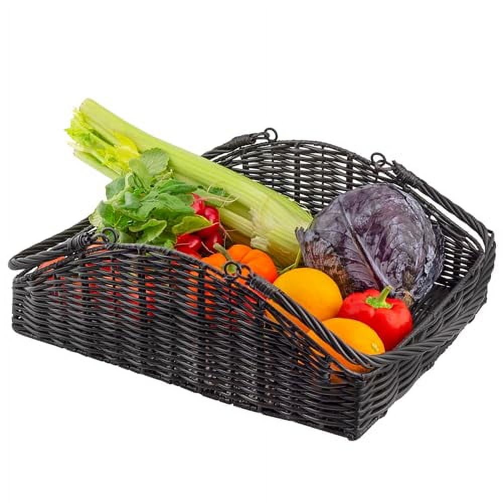 Garden Hod Basket; Charming Wicker-Style Harvesting Decorative Trug ...