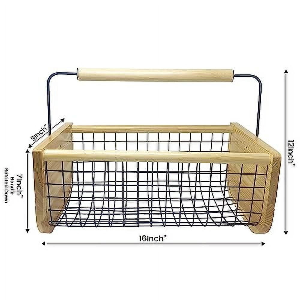Garden Hod Harvesting Basket | Stylish Wooden Basket With Rotating ...