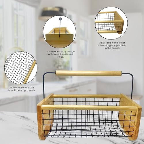 Garden Hod Harvesting Basket | Stylish Wooden Maine Hod Basket With ...