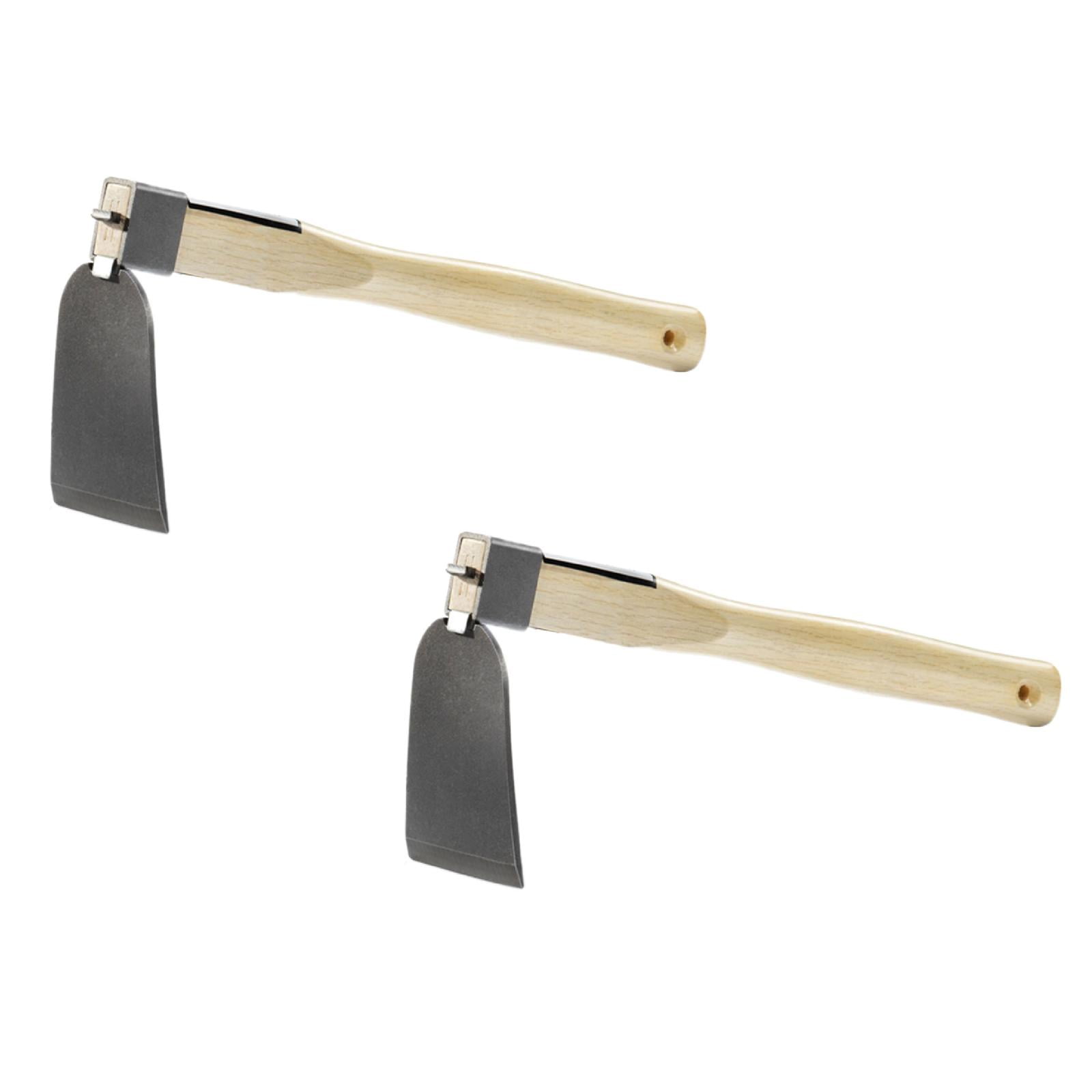 Garden Hoe with 15" Wooden Handle – Heavy Duty Digging & Weeding Tool ...