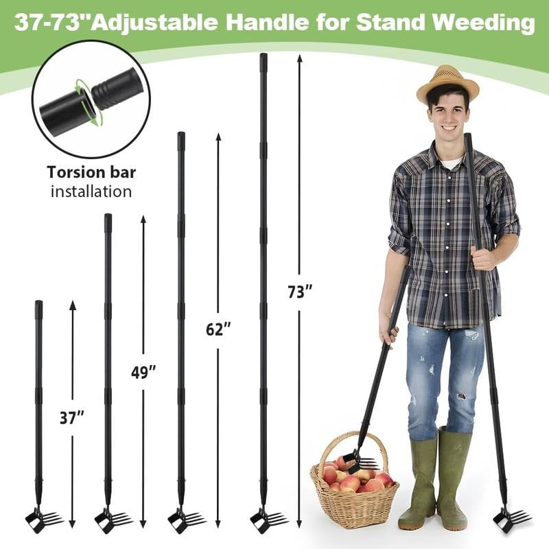 Garden Hoe 2-in-1, Cultivator Stirrup Hoe Garden Tool, Heavy Duty Hula ...