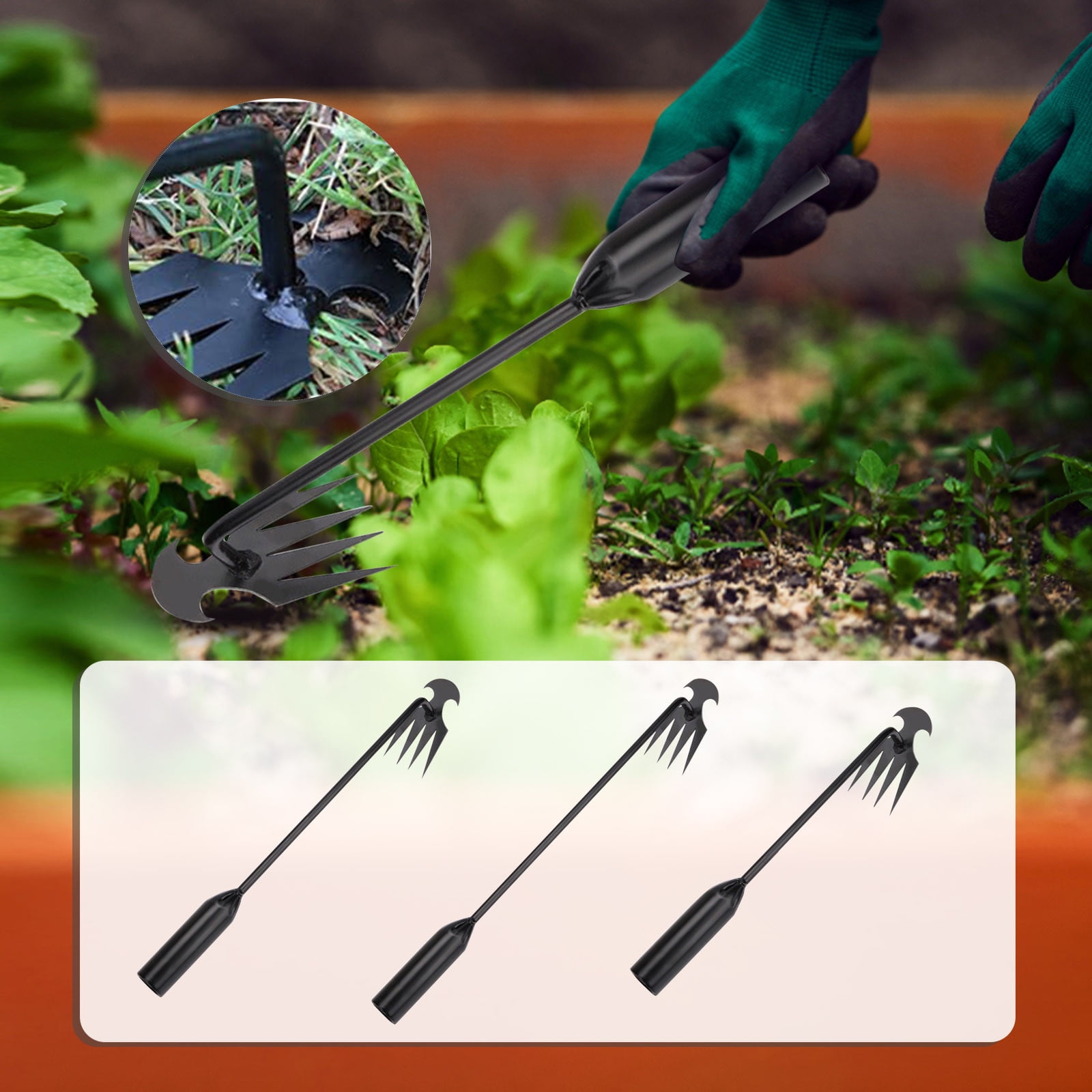 Weed Puller Tool Garden Weed Pulling Tool– 15.7” Portable Garden Weeder ...