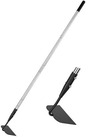 Garden Hoe, Long Handle Hoe Garden Tool with Non-Slip Silicone Cover ...