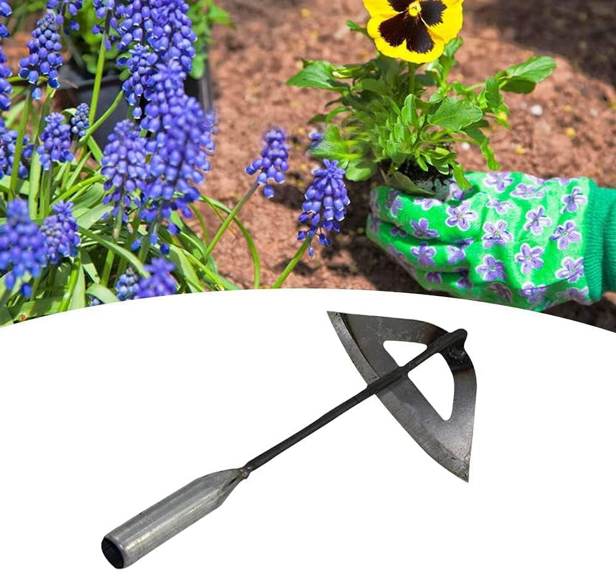 Garden Hoe，New Handheld Weeding Garden Planting Hoe，All-Steel Hardened ...