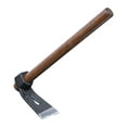 Garden Hoe Tool Forged Hoe Woodcarving Straight Adze Hand Long Handle ...