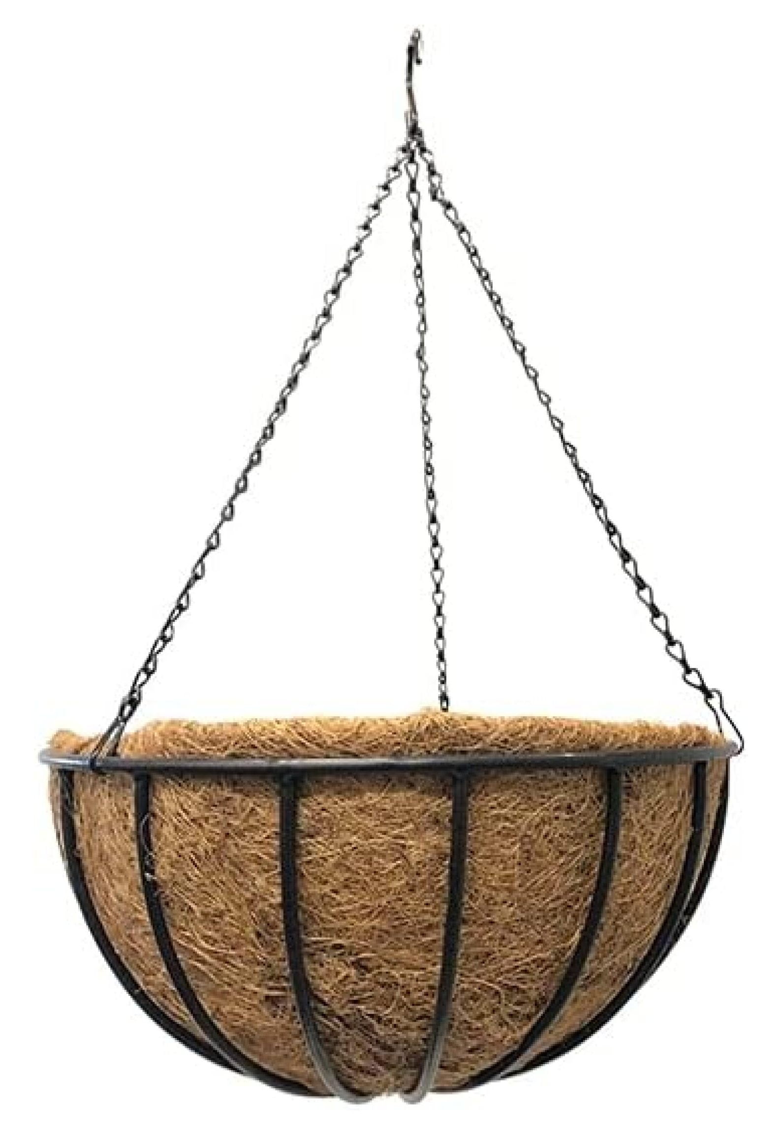 Garden & Home 16 Inch Hanging Basket with Coconut Fiber Liner - Weather ...