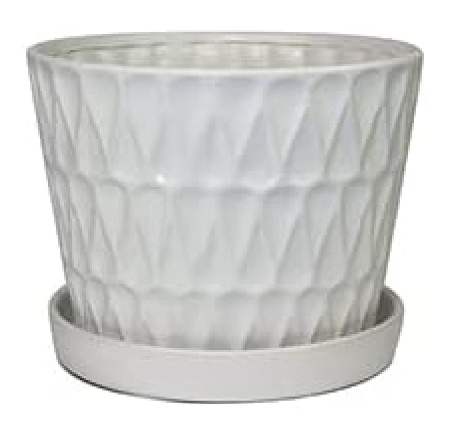 Garden & Home Matte White 8 inch Indoor Ceramic Planter with an ...