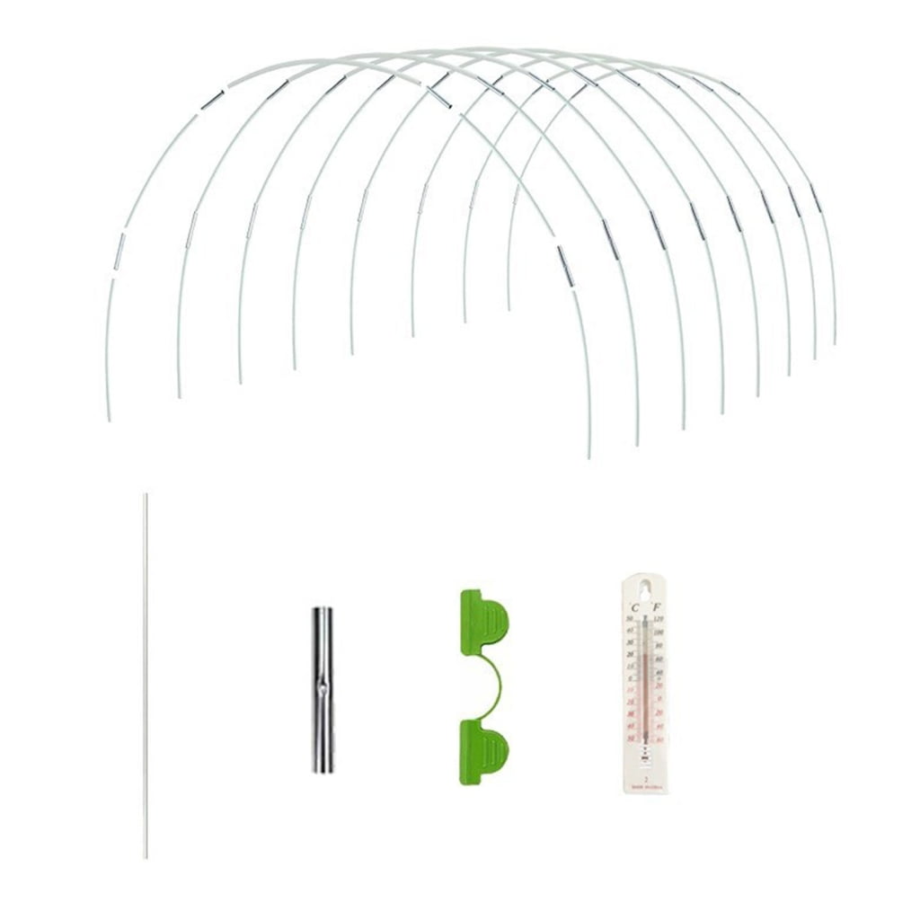 Garden Hoops for Row Cover Greenhouse Frame Garden Hoops Plastic Coated ...
