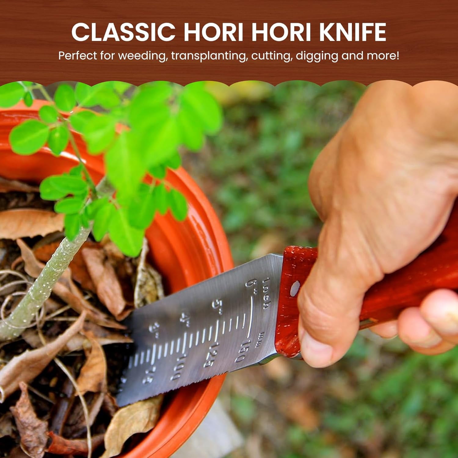 Garden Hori Hori Gardening Knife for Weeding, Digging, Pruning, and ...