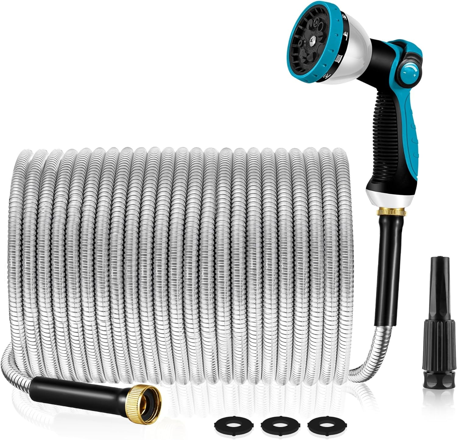 Garden Hose 100 ft - Water Hose 100 ft Metal Garden Hose Stainless ...