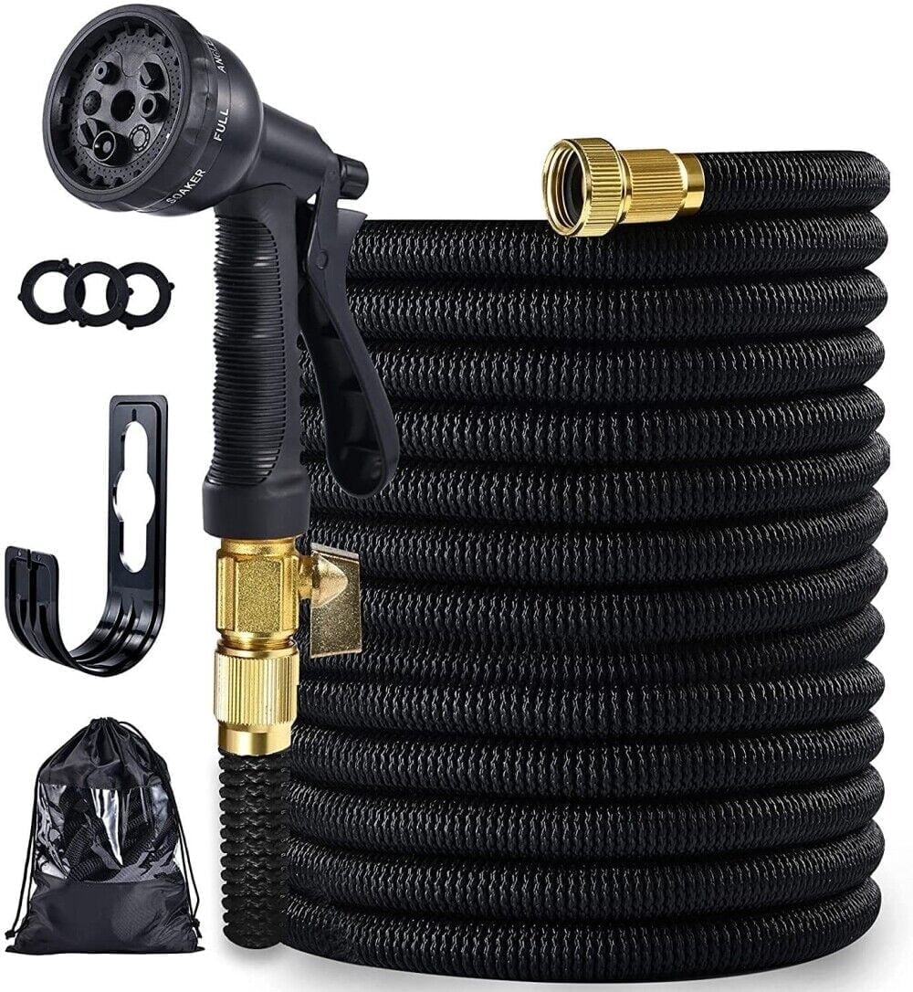 Garden Hose 100ft Kink-Free for Outdoor Water Hose Upgraded Leakproof ...
