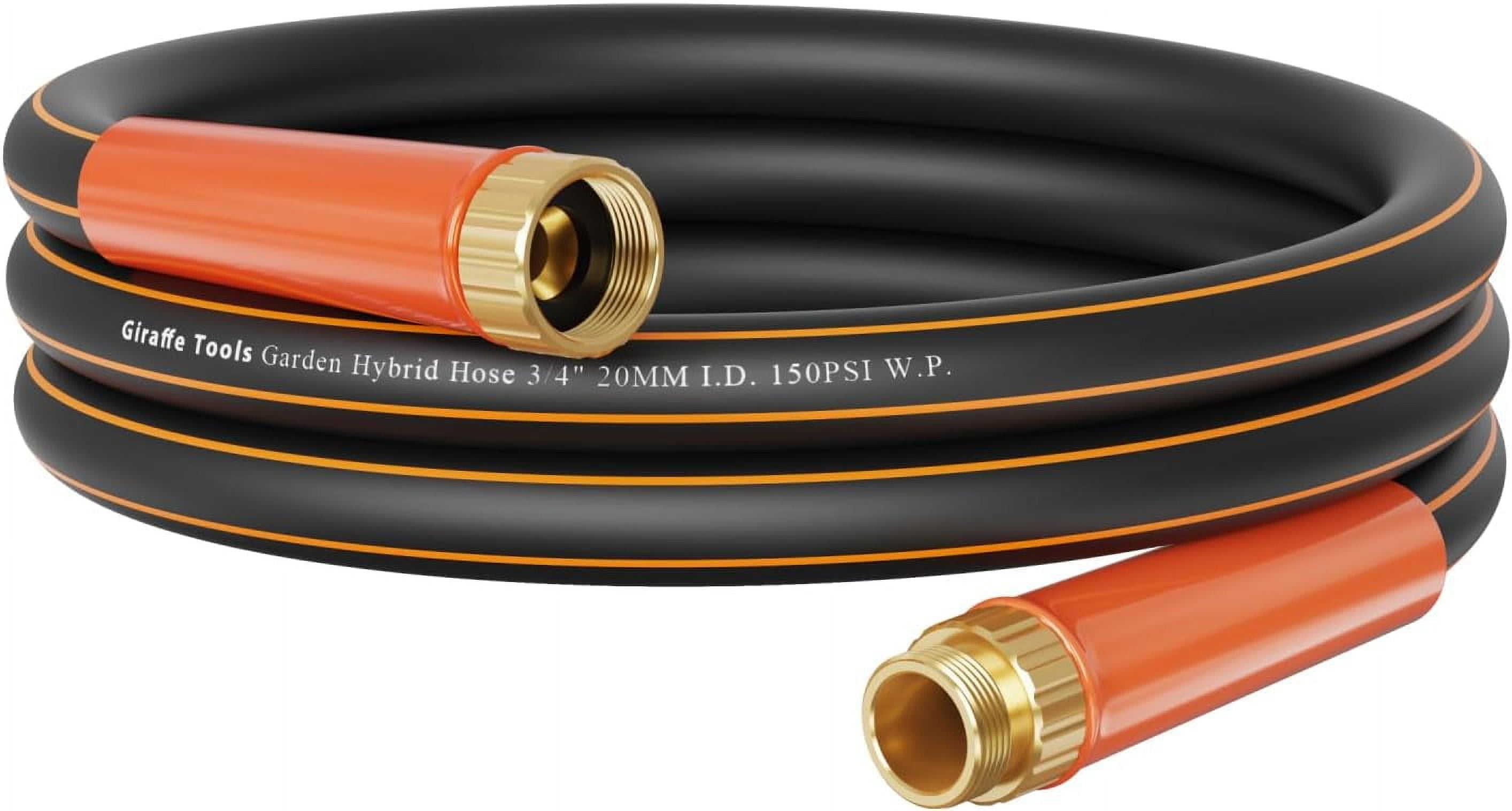 Garden Hose 12ft x 3/4", Heavy Duty Water Hose, Flexible, Hybrid ...