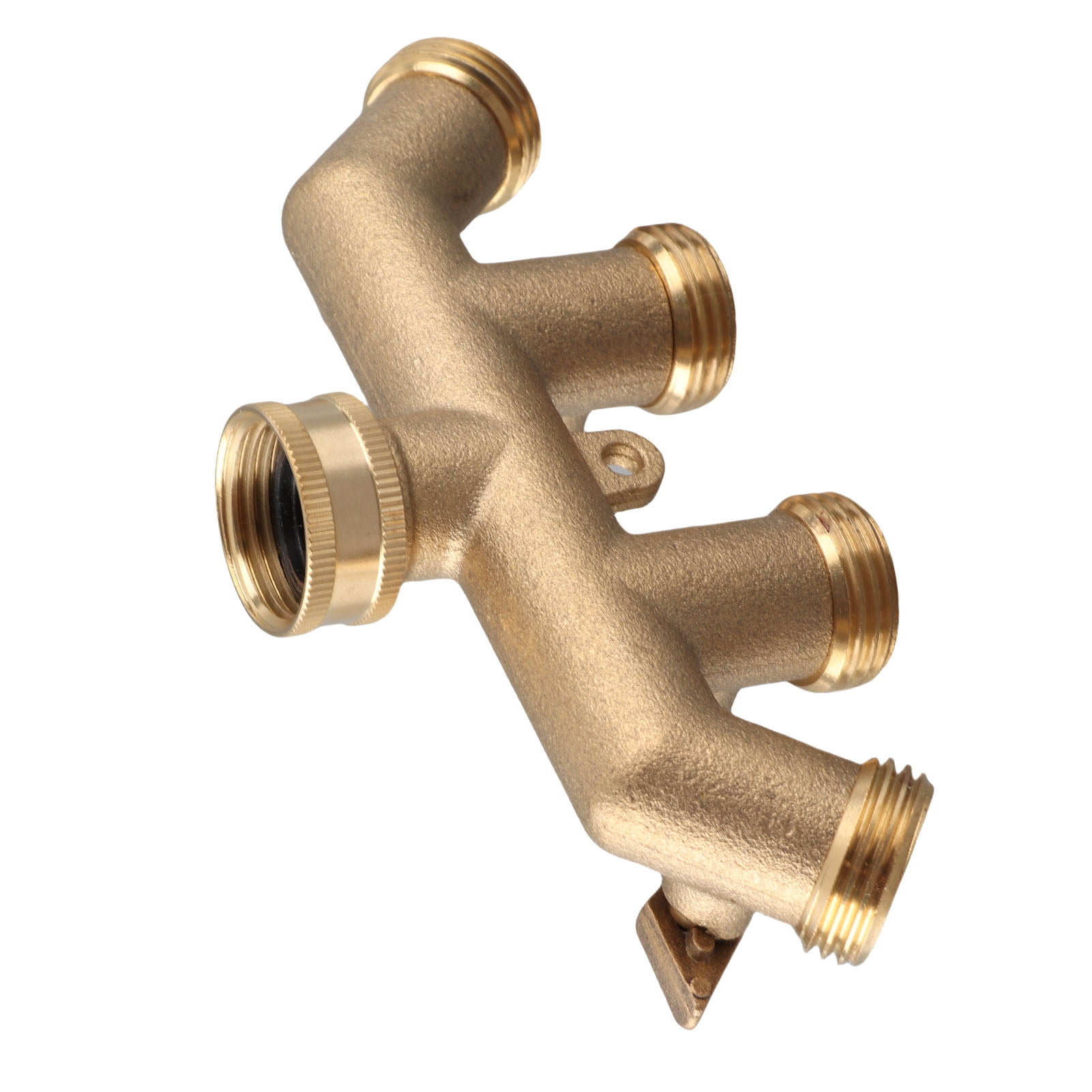 Garden Hose 4,Way Splitter: Durable Brass Faucet Connector w ...