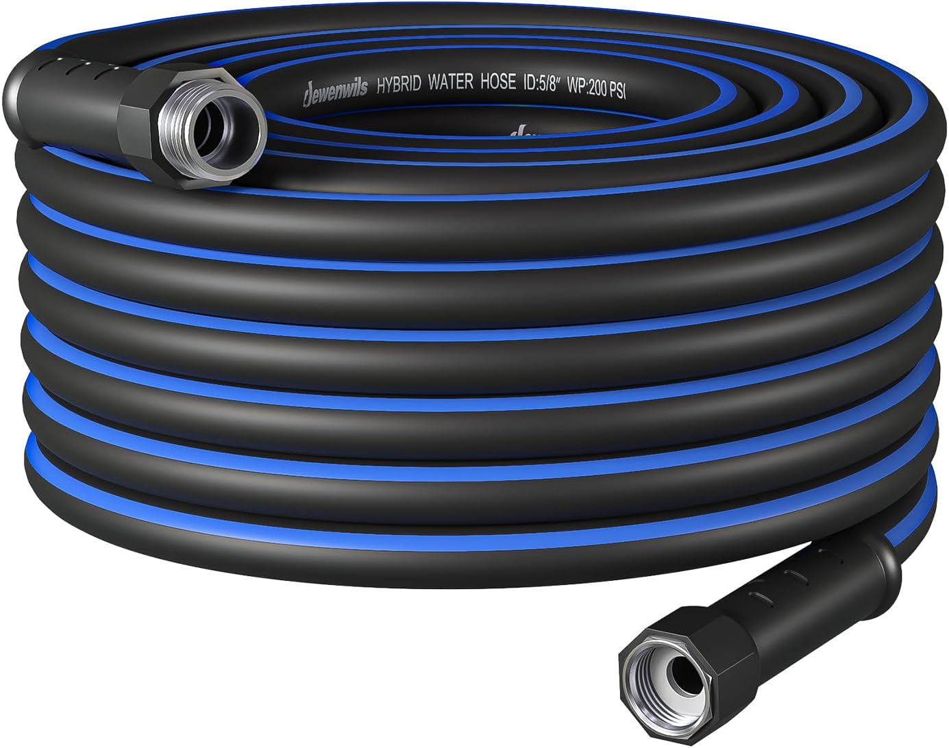 Garden Hose 5/8" × 50ft, Heavy Duty, Flexible, Lightweight Hybrid Water ...