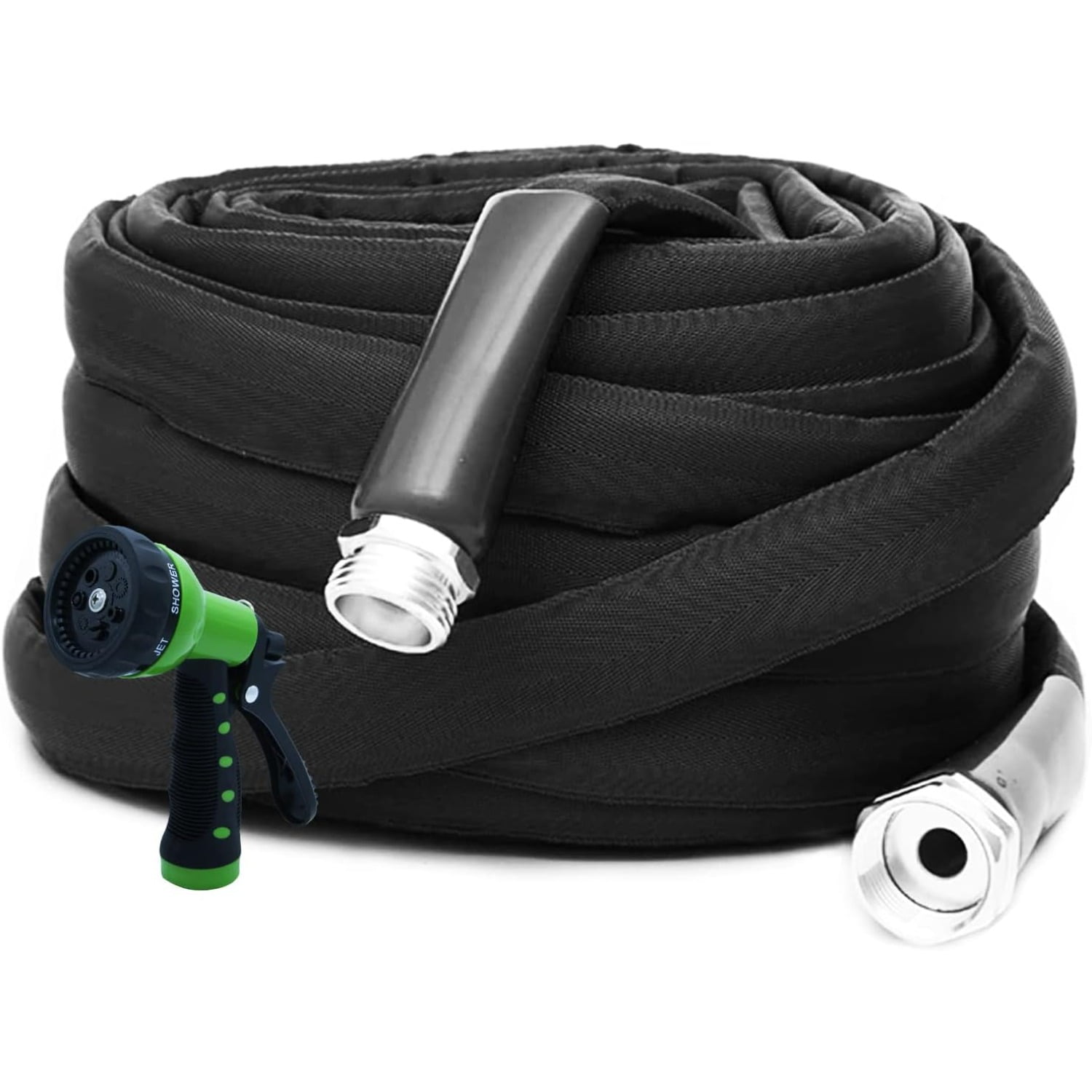 Garden Hose 5/8 in. x 100 FT Durable Water Hoses with 7 Function Hose ...