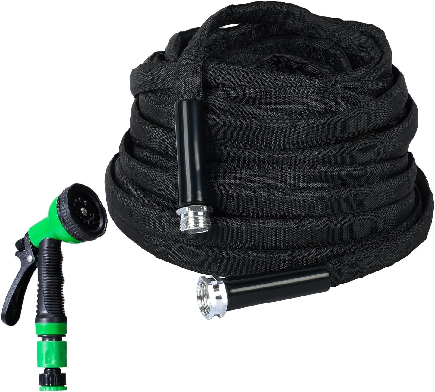 Garden Hose 5/8 in. x 100 FT Durable Water Hoses with 7 Function Hose ...
