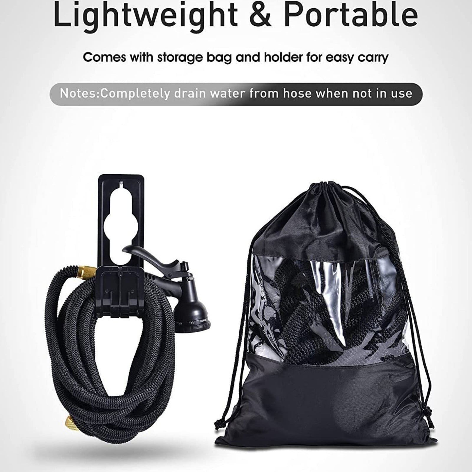 Garden Hose 50 Feet Lightweight，Water Hoses for Outdoor,Yard,Car Wash ...