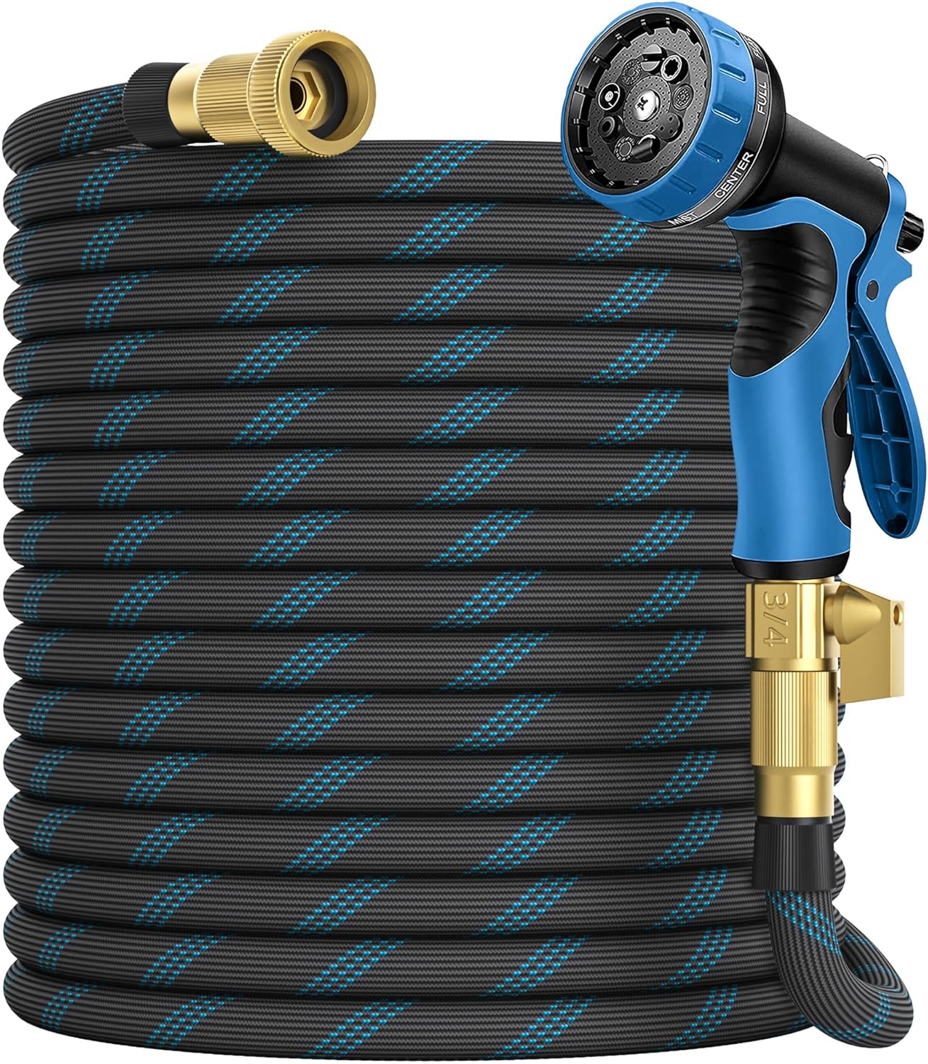 Garden Hose 50 ft, 2025 Upgarded Flexible Water Hose 50ft With 10 ...