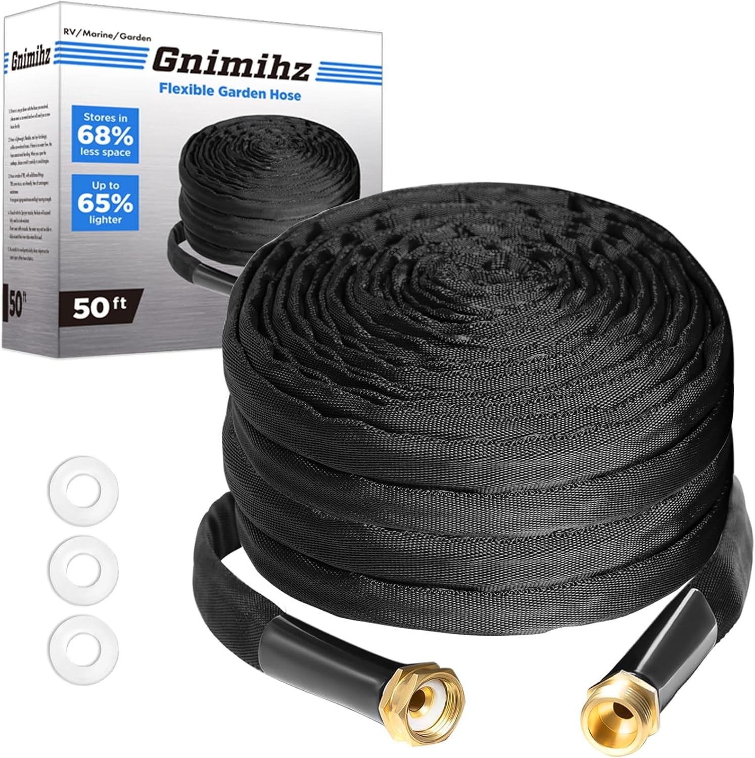 Garden Hose 50ft, Made of TPE(Not PVC), Ultra-Light & Flexible Water ...